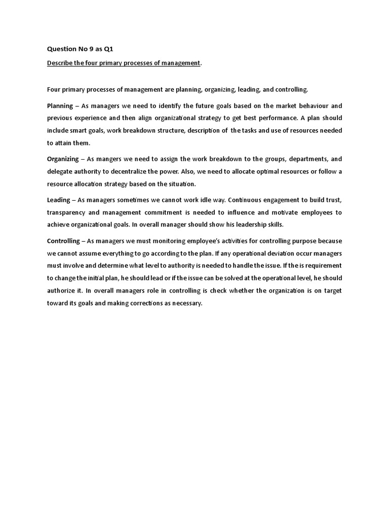 Notes Principles of Management | PDF