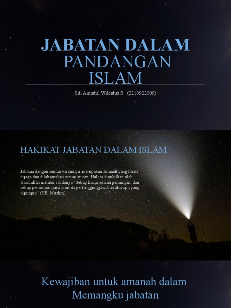Jabatan Dalam Pandangan Islam | PDF