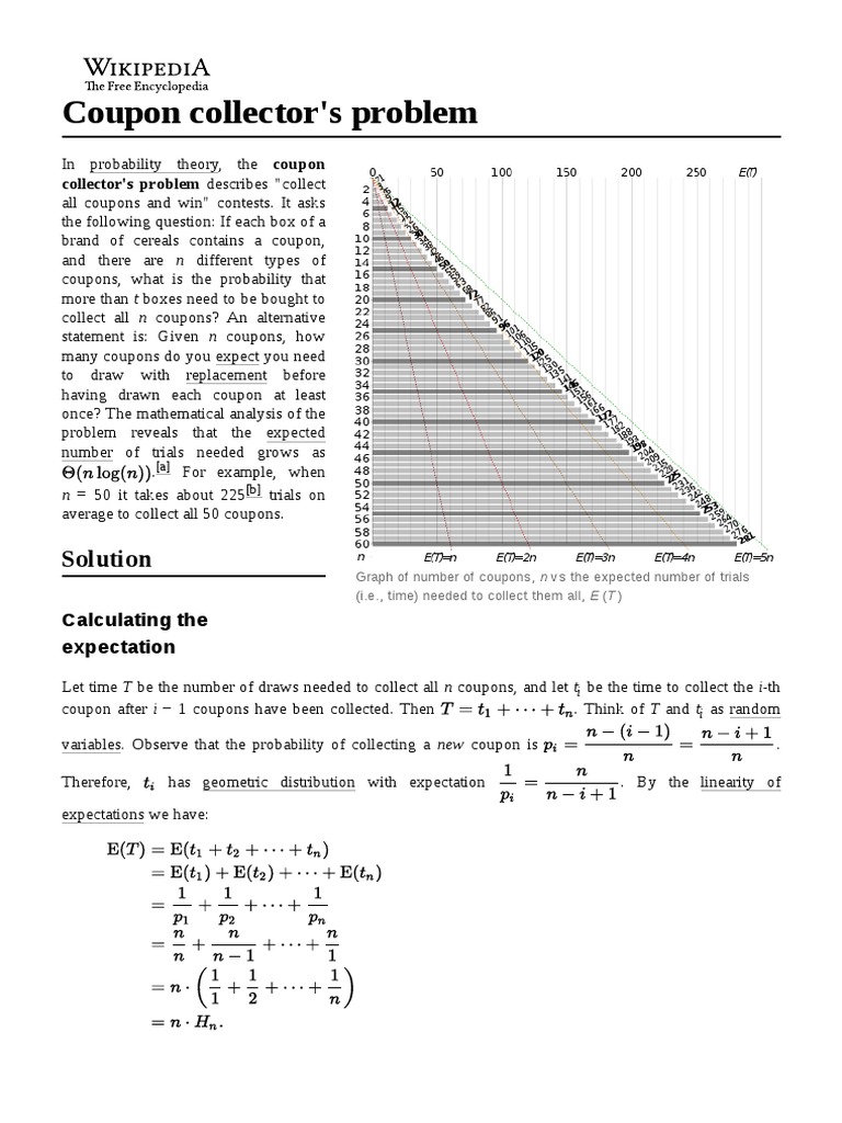 Coupon Collector's Problem | PDF