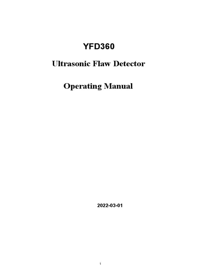 YFD360 Flaw Detector Instruction v3.2 | PDF | Menu (Computing) | Calibration
