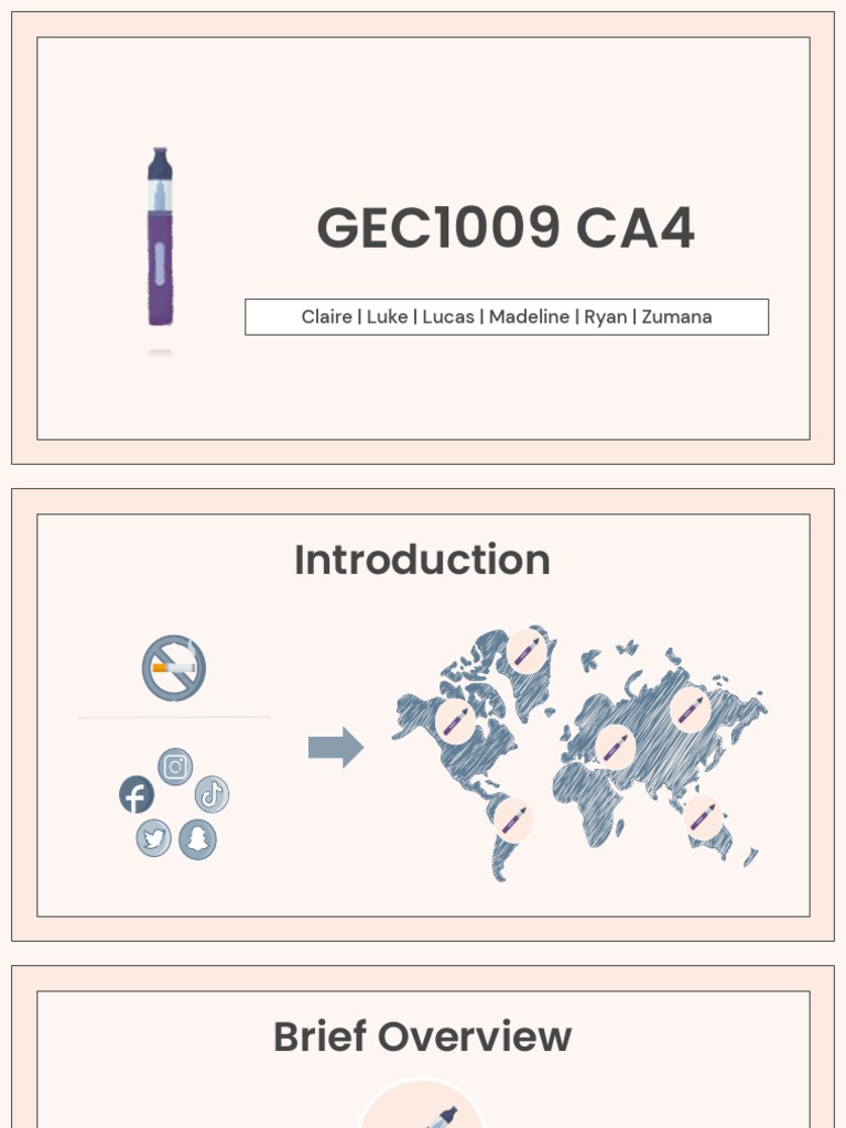 CA4 Group 8 Slides | PDF | Electronic Cigarette | Addiction