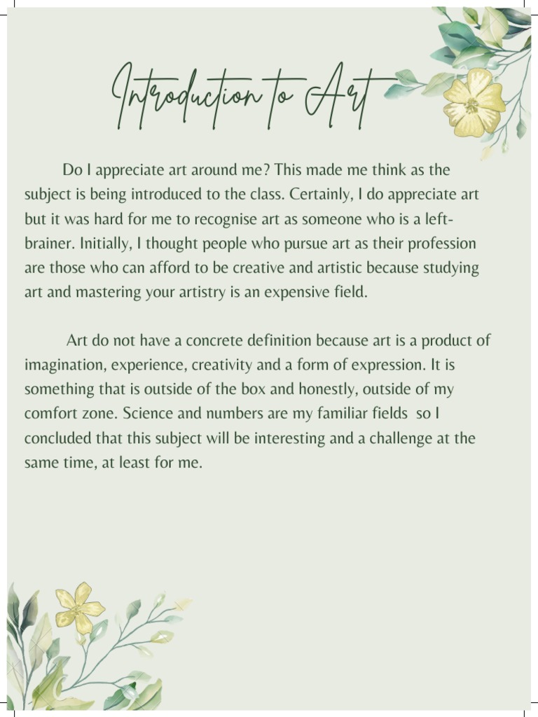 Art Journal Entries | PDF