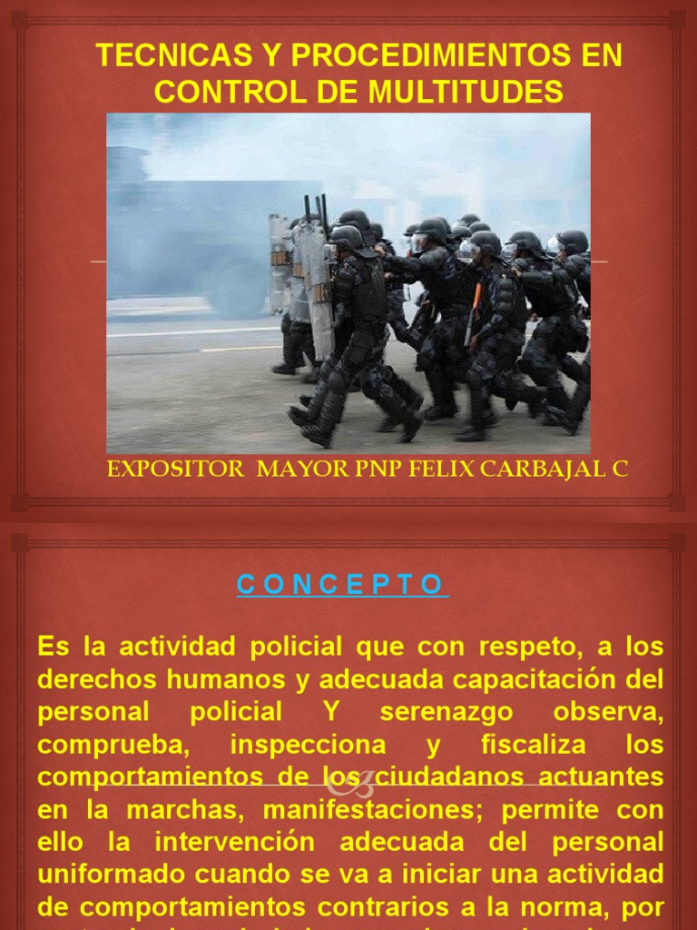Tecnicas y Procedimientos en Control de Multitudes | PDF