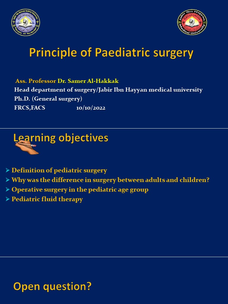 Principle of Paediatric Surgery 2022 ONE | PDF