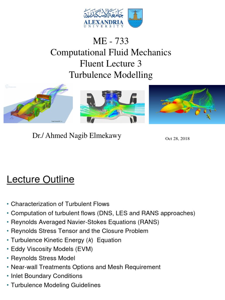 Fluent Lecture 3 Turbulence Modeling | PDF