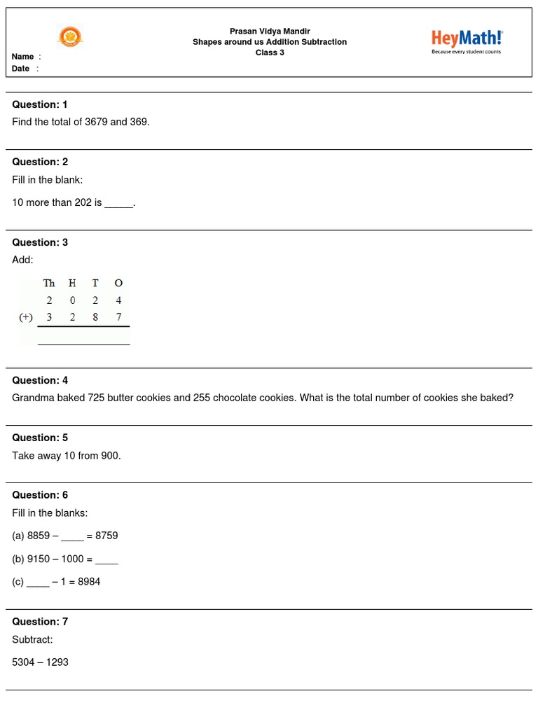 July Month Home Worksheet | PDF