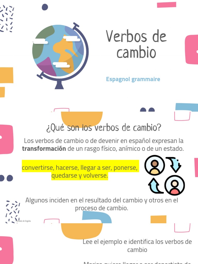 Verbos de Cambio en Español | PDF