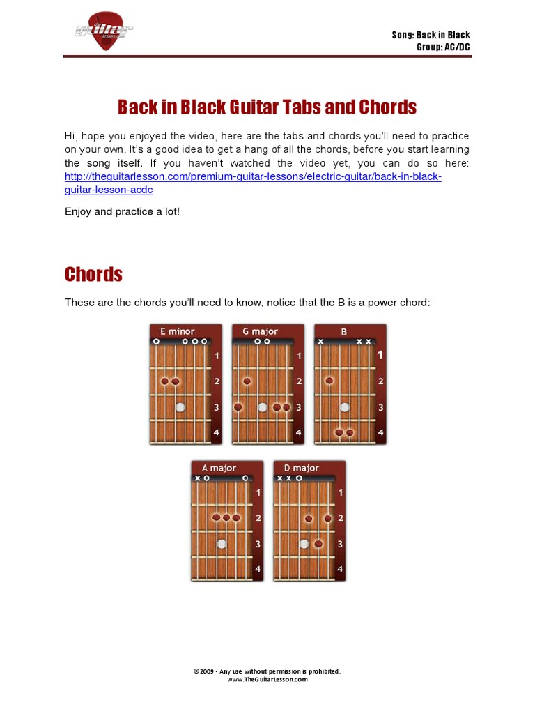 Back in Black Tabs | PDF