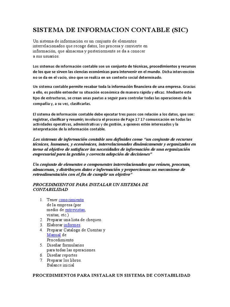 Trabajo de Investigacion Sistema Contable | PDF