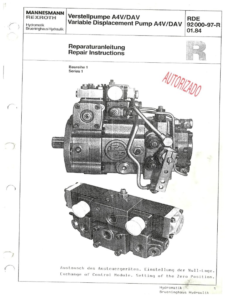Manual de Reparacion A4V | PDF
