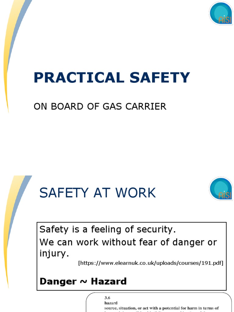 Practical Safety On Board of Gas Carrier | PDF | Hazards | Fires
