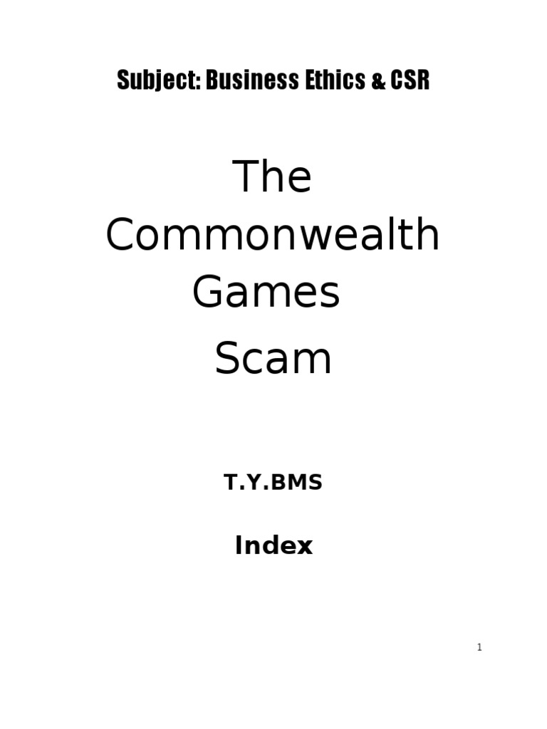 Commonwealth Games Scam Overview | PDF | Sports | Government