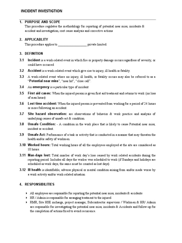 5.8 - Investigation Procedure | PDF