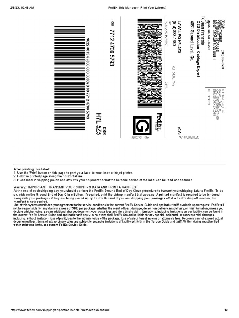 Fedex Waybill - Mucho Buritto 5130677142 | PDF
