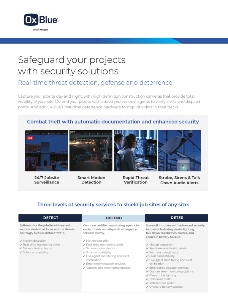 OxBlue Enhanced Security Monitoring Brochure 0 01 | PDF | Security Alarm