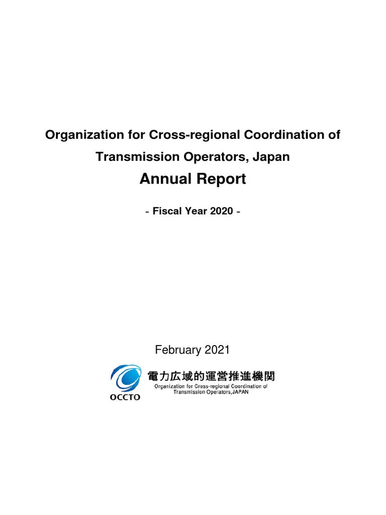 OCCTO Annualreport 2020 | PDF