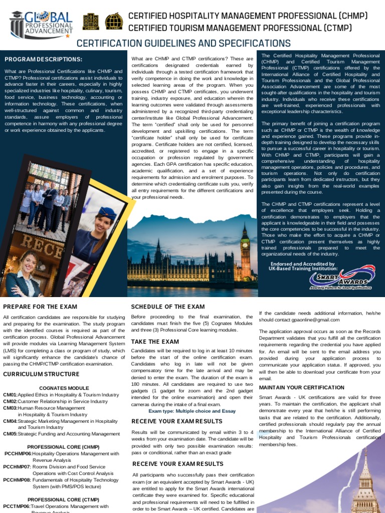 CHMP CTMP Brochure | Download Free PDF | Certification | Professional Certification