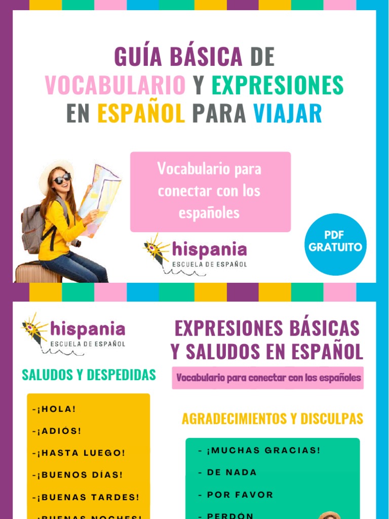 PDF Guia de Vocabulario y Expresiones para Vijar Por Espana | PDF