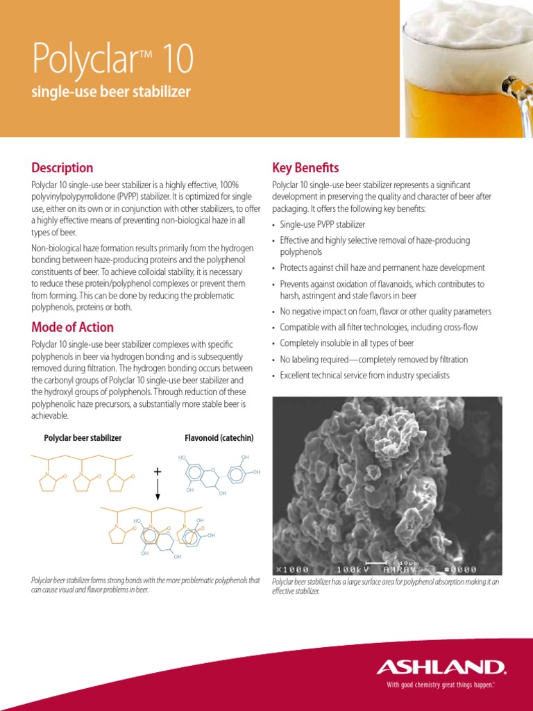 PC - 11449 - Polyclar 10 | Download Free PDF | Filtration | Brewing