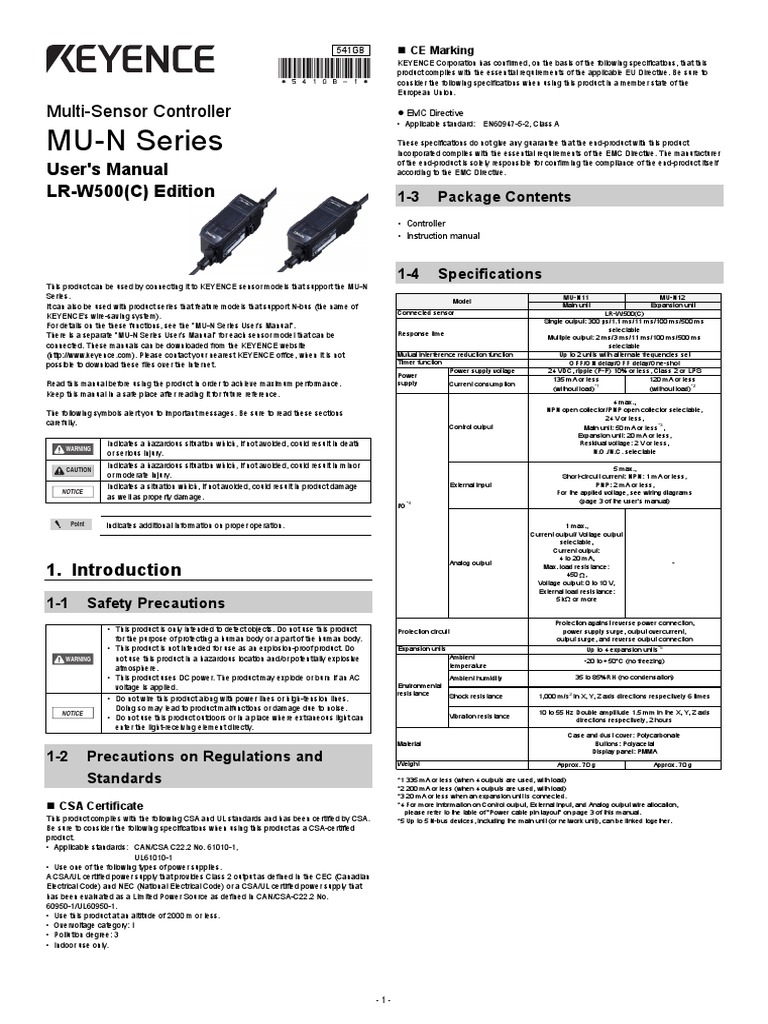 MU-N Series: User's Manual LR-W500 (C) Edition | Download Free PDF ...