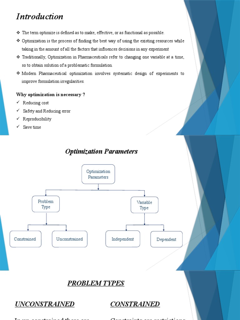 Pharmaceutical Optimization Techniques | PDF
