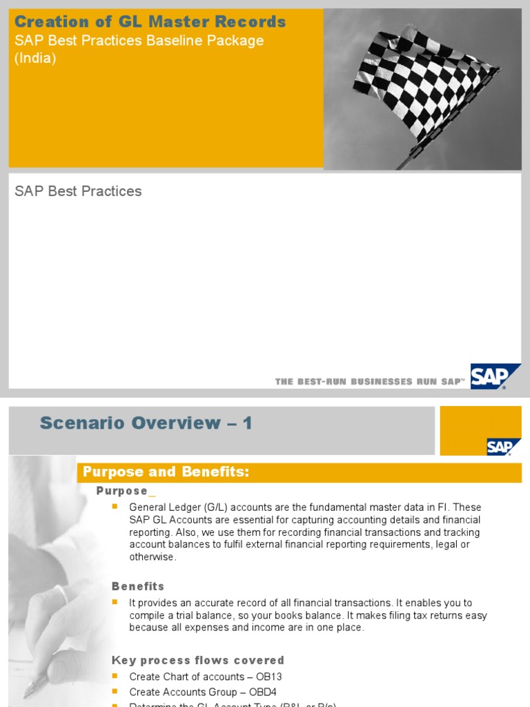 GL Master Data Creation in SAP | PDF