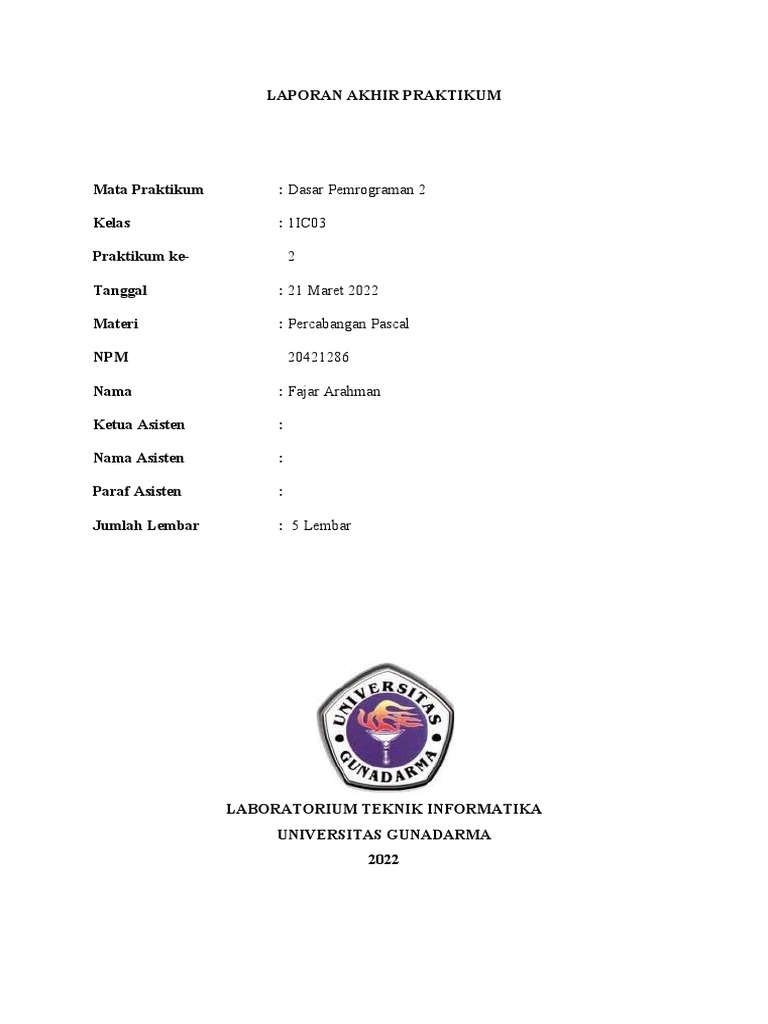 LA2 - Bintang Panji Pangestu | PDF