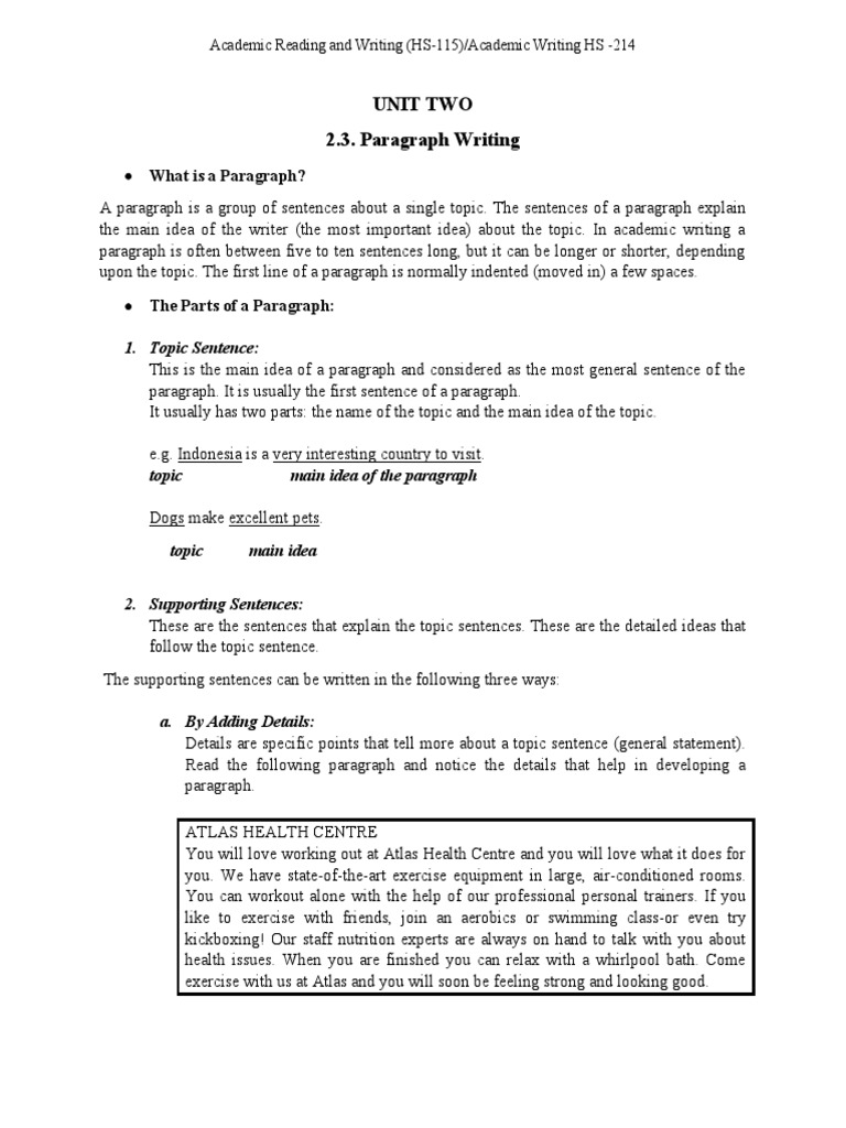 Academic Paragraph Writing Guide | PDF | Junk Food | Paragraph