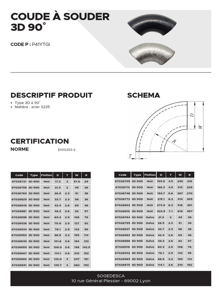 Encombrement Coude | PDF