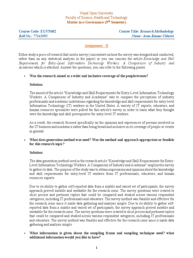 EGVN 602 Assignment 2 - Solution | PDF