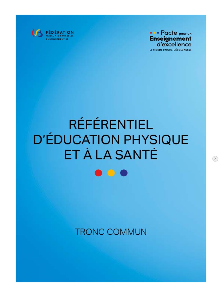Référentiel D'éducation Physique Et À La Santé (EP&S) (Ressource 17247 ...
