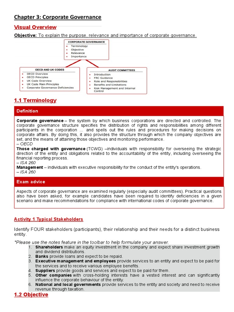 Chapter 3 - Corporate Governance | PDF