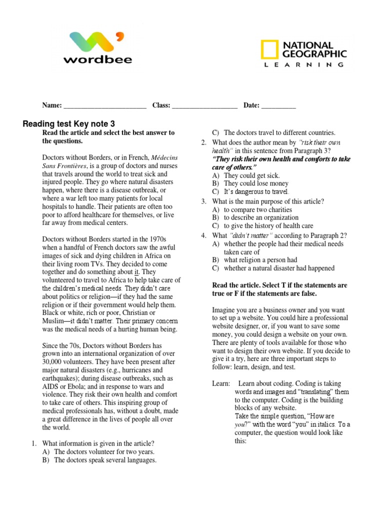 Reading Test B2 | PDF