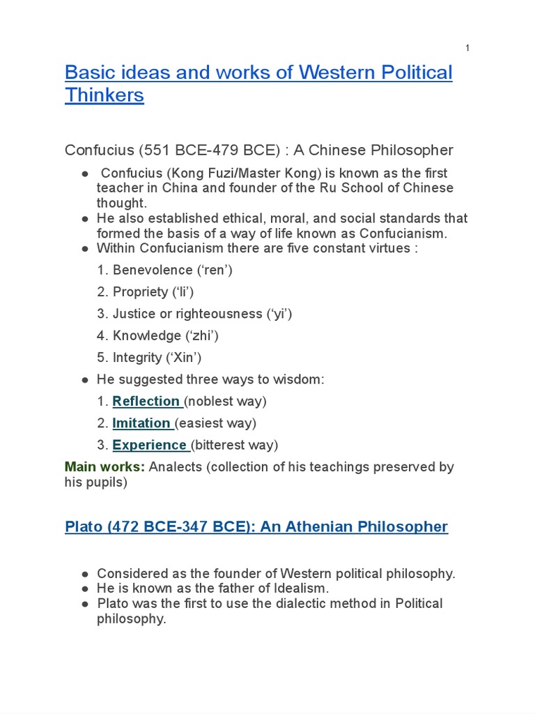 Western Thinkers | PDF