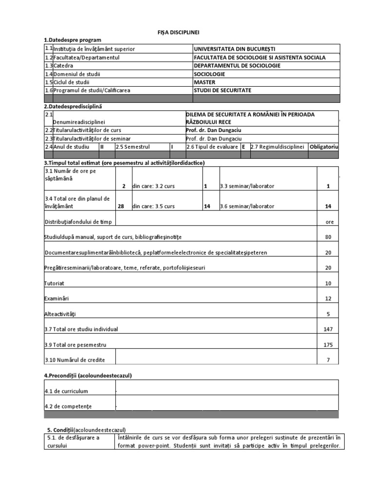 Dilema de Securitate A Romaniei | PDF