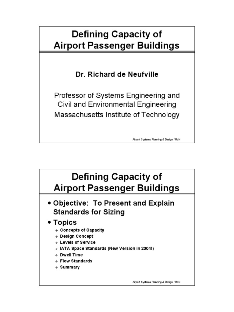 Defining Capacity of Airport Passenger Buildings Defining Capacity ...