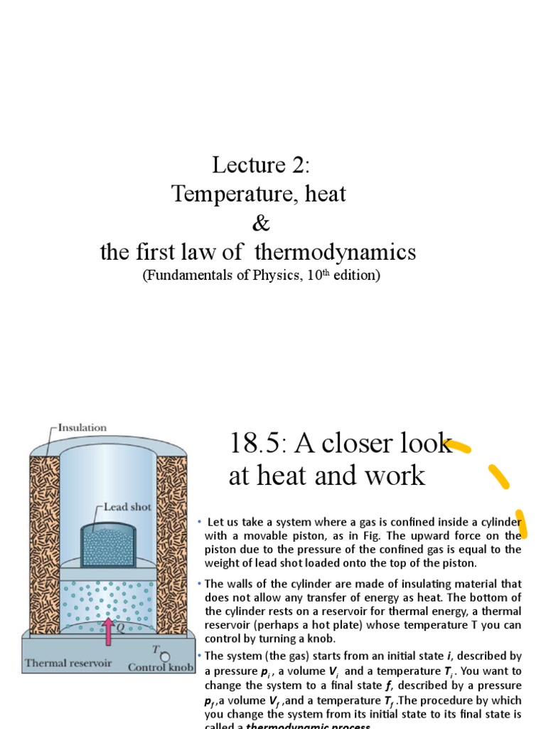 Temperature, Heat & The First Law of Thermodynamics: (Fundamentals of ...