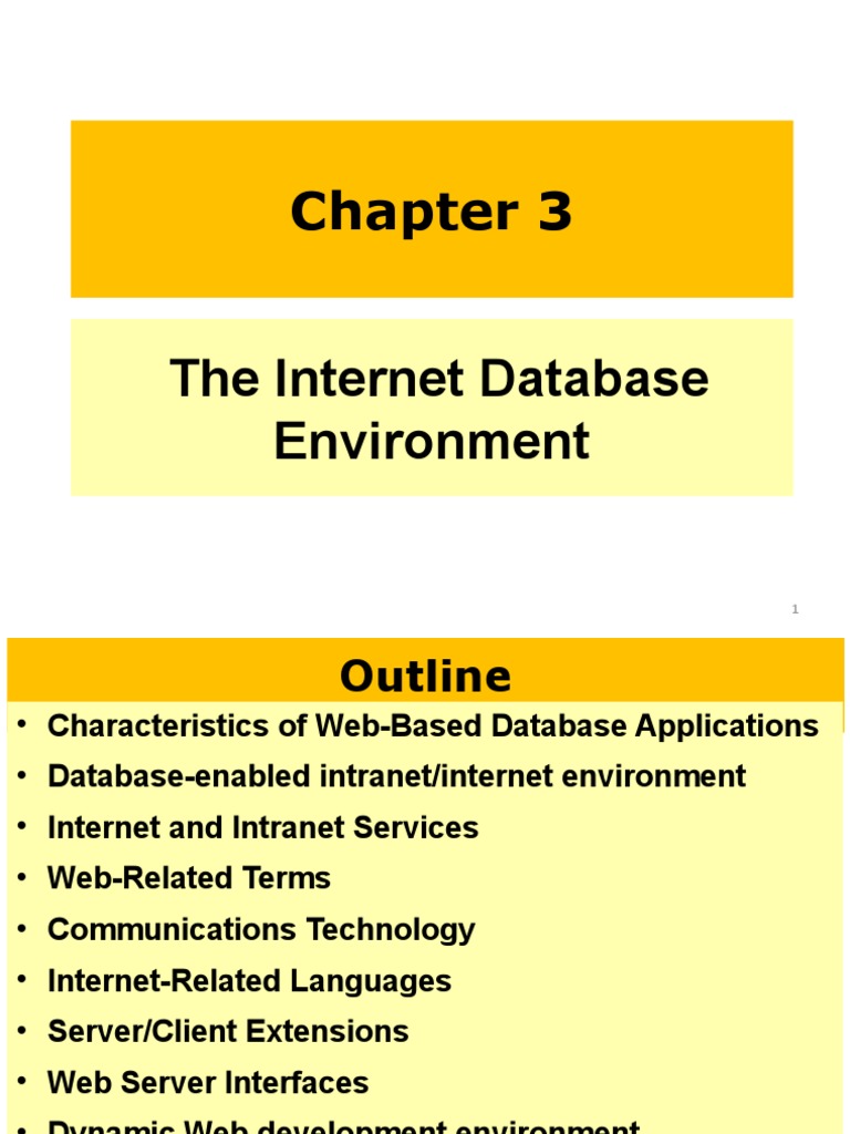 Web-Based Database Environment | PDF | World Wide Web | Internet & Web