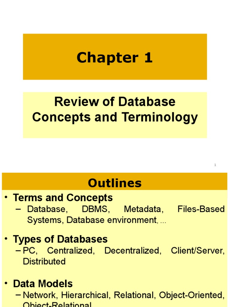 Ch1 - Database Concepts and Terminology | PDF