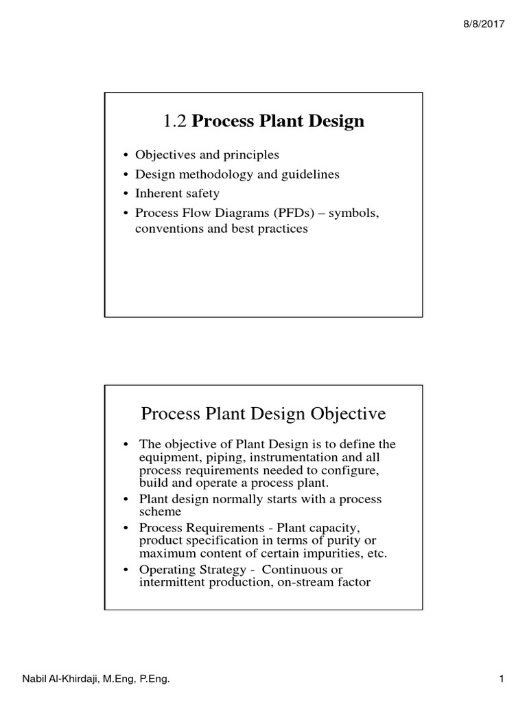 1.2 Process Plant Design | PDF
