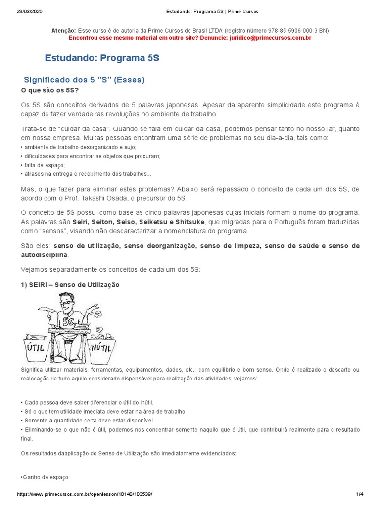 04.estudando - Programa 5S - Prime Cursos | PDF