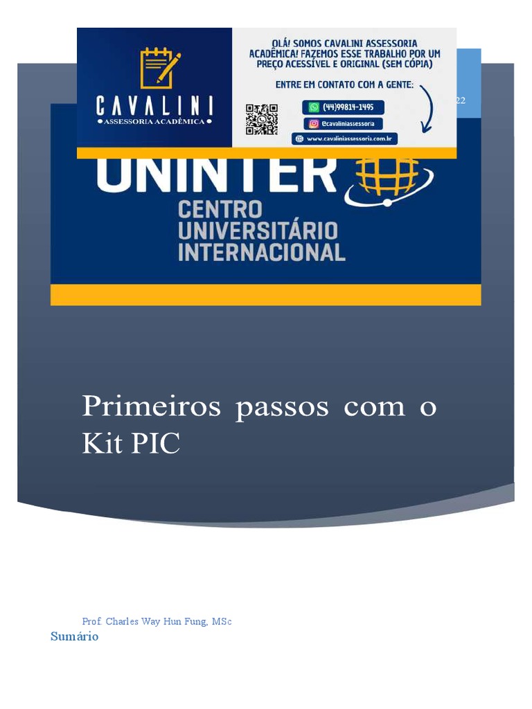 Primeiros Passos Com o Kit Pic - Uninter | PDF