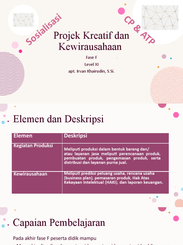 Sosialisasi CP ATP PKK Level XI | PDF