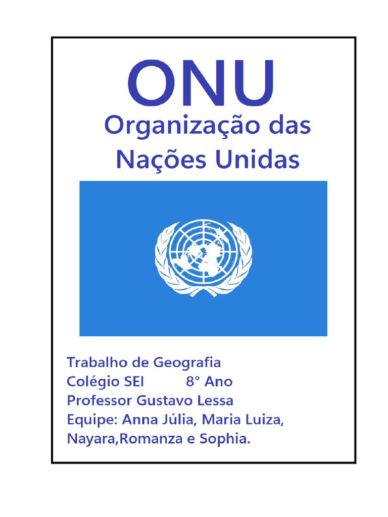 Trabalho ONU | PDF | Nações Unidas | Relações Internacionais