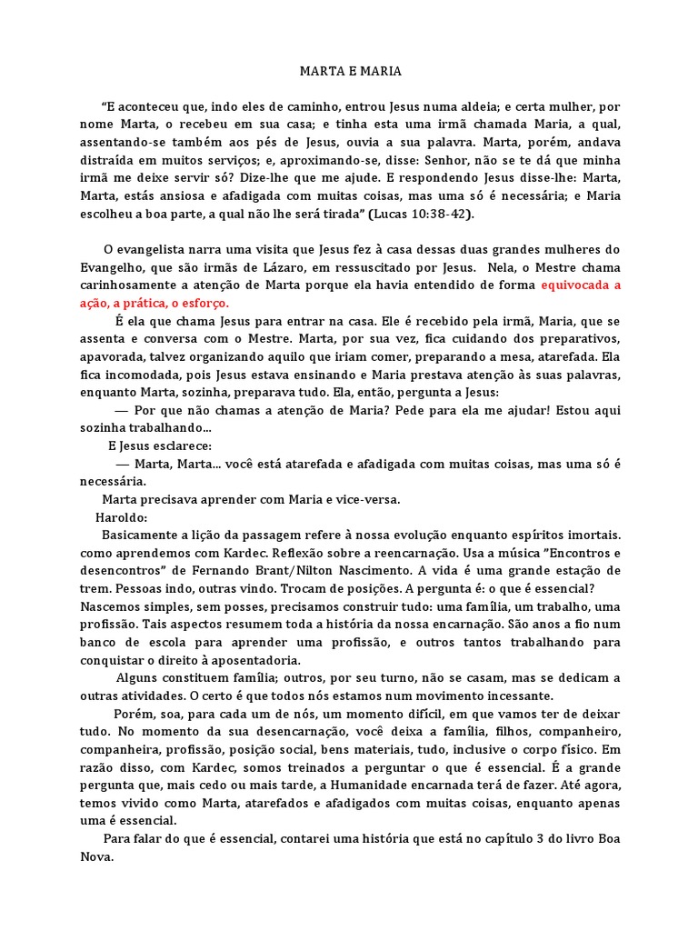 Marta e Maria | PDF
