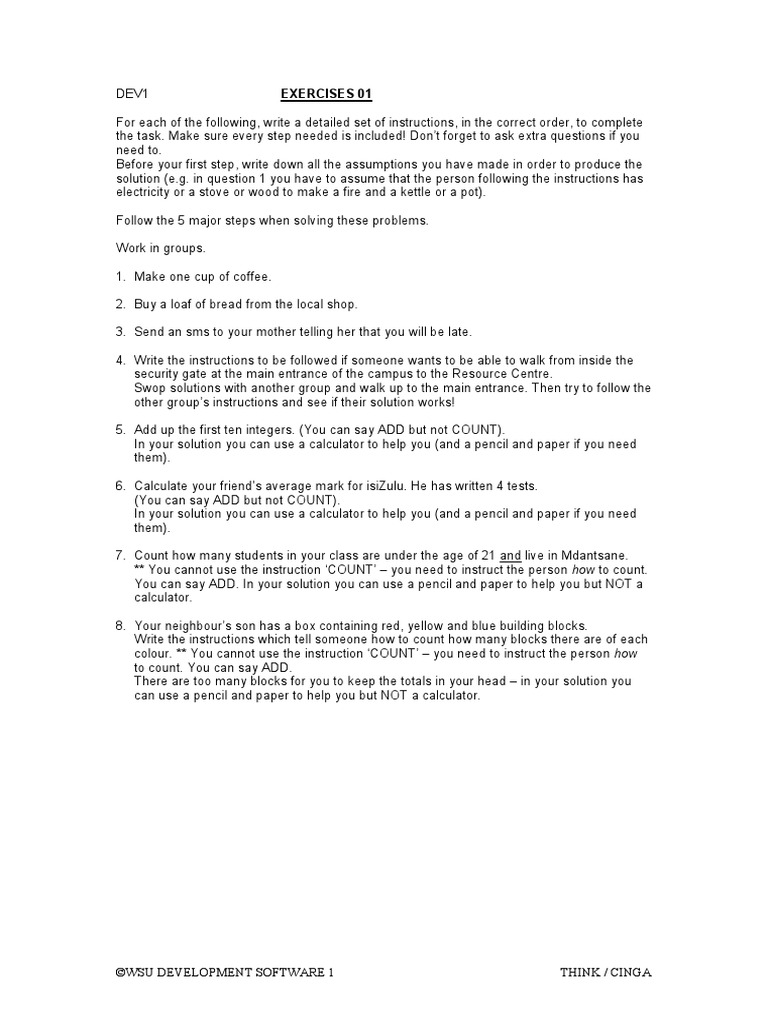 Development Software 1 2022 Exercises and Pracs | PDF