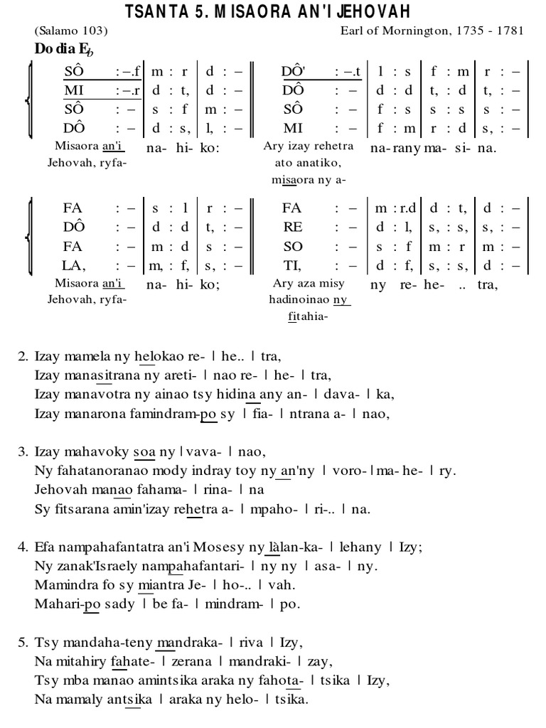 TSANTA 5 - Solfa - MG | PDF