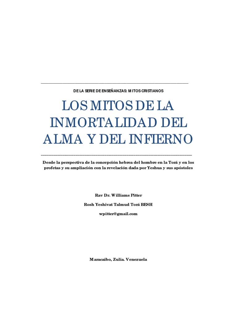 Los Mitos de La Inmortalidad Del Alma y | PDF