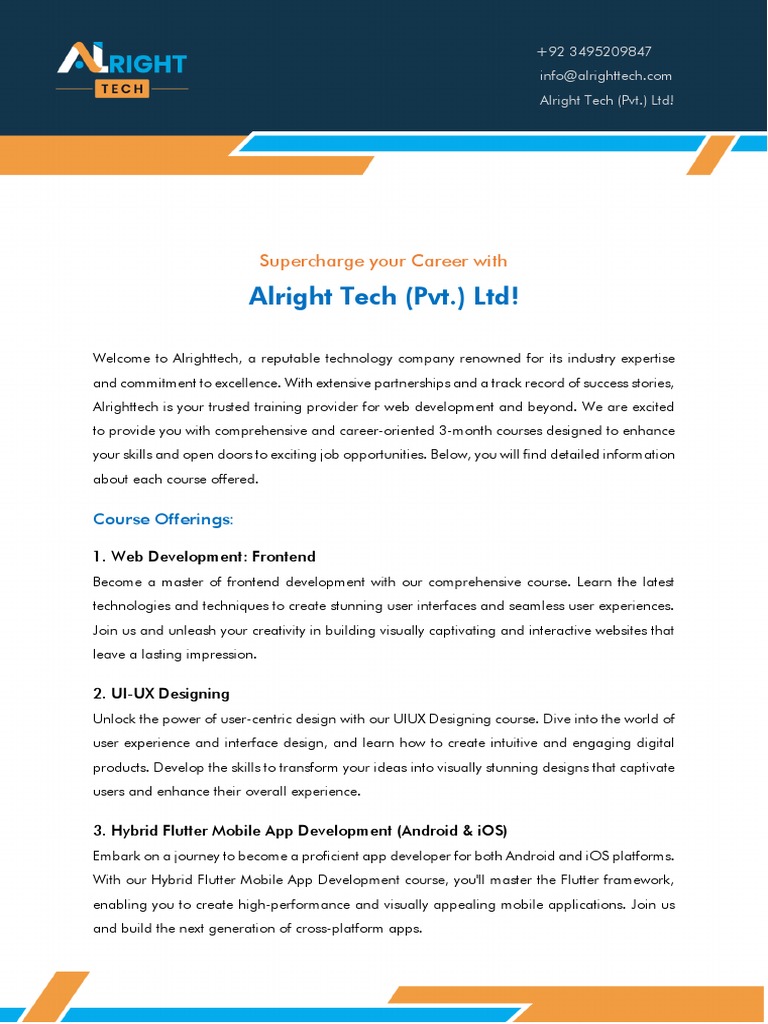 Alright Tech Courses | PDF