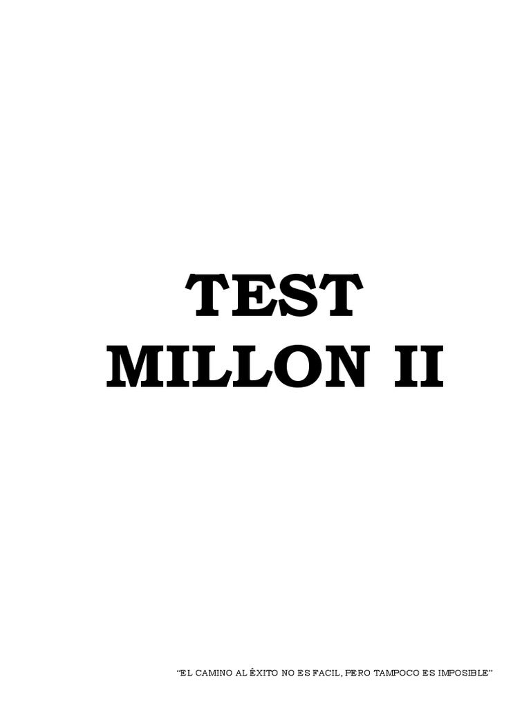 Cuestionario Test de Millon Grupo 5 | PDF